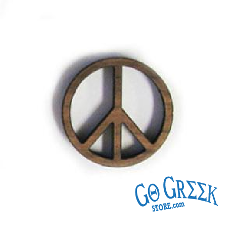 Wooden Mini Peace Sign Symbol – Go Greek Store.com