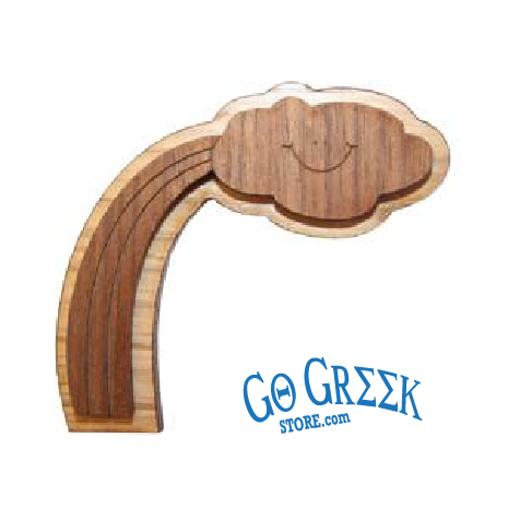 Rainbow Raised Wooden Symbol – Go Greek Store.com